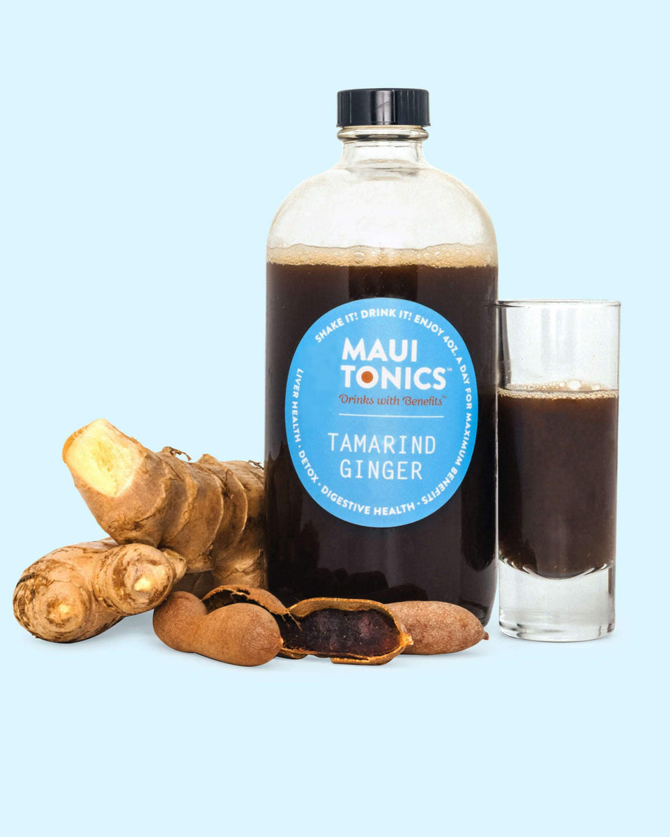 Tamarind Ginger Tonic Wellness Shots with Cold-Pressed Ginger, Tamarin ...